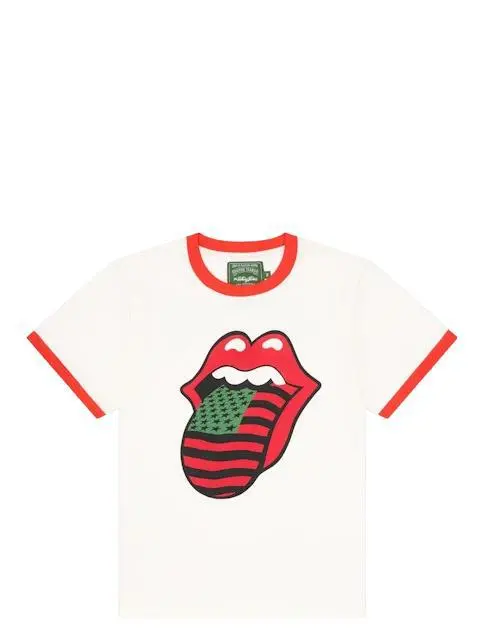 DENIM TEARS X Rolling Stones Ringer Tee Shirt - Multicolor