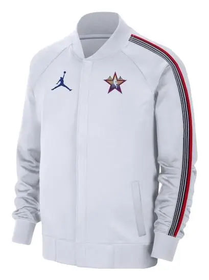 Mitchell & Ness X Nba 2025 Allstar Game Jordan Authentic On Court Fullsnap Game Jacket - White