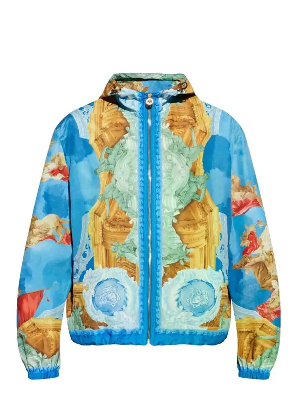 Versace Medusa Logo Zip-fastening Jacket - Blue