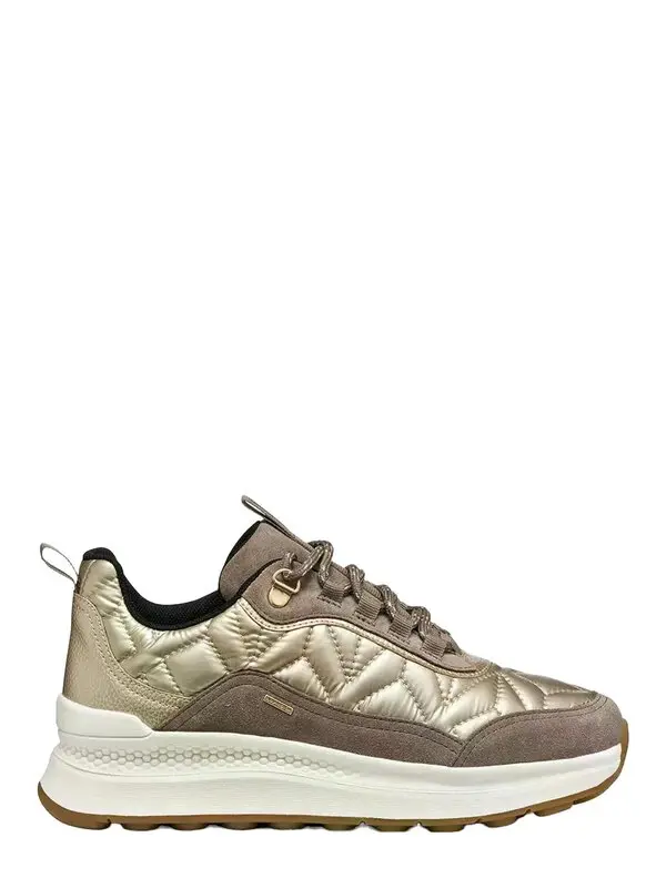 Geox Quilted Lace-up Sneakers - Brown
