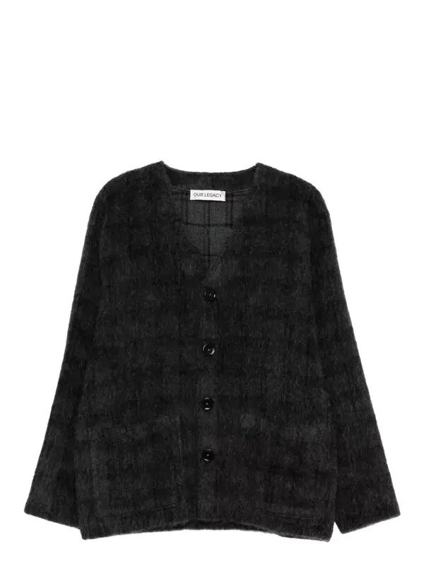 Our Legacy Checked Cardigan - Grey