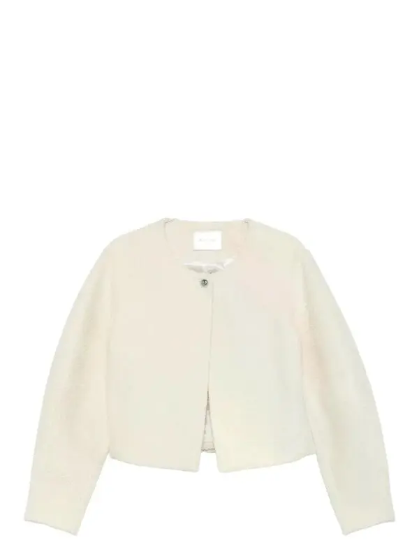 Soft Goat Boucle Jacket - White