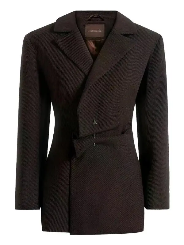 Manière De Voir Sylvie Asymmetric-hem Blazer Dress - Brown