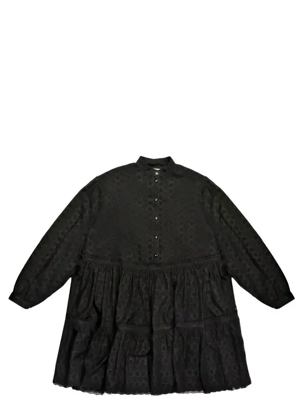 Valentino Garavani Cotton Tiered Dress - Black
