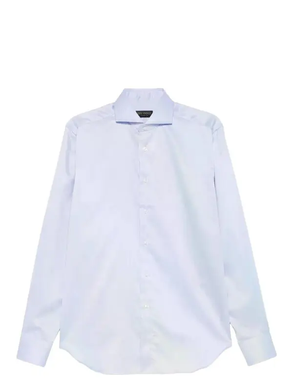 DELL'OGLIO Buttoned Long-sleeve Shirt - Blue