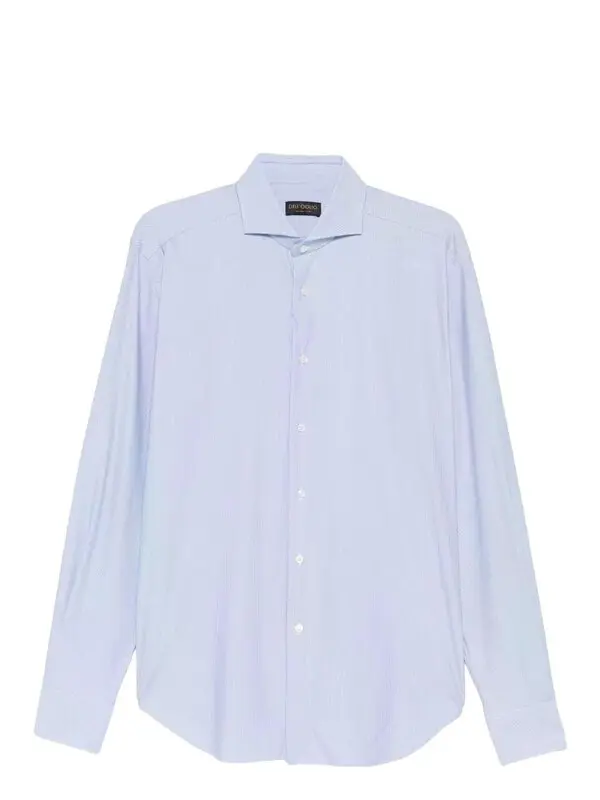 DELL'OGLIO Buttoned Striped Shirt - Blue
