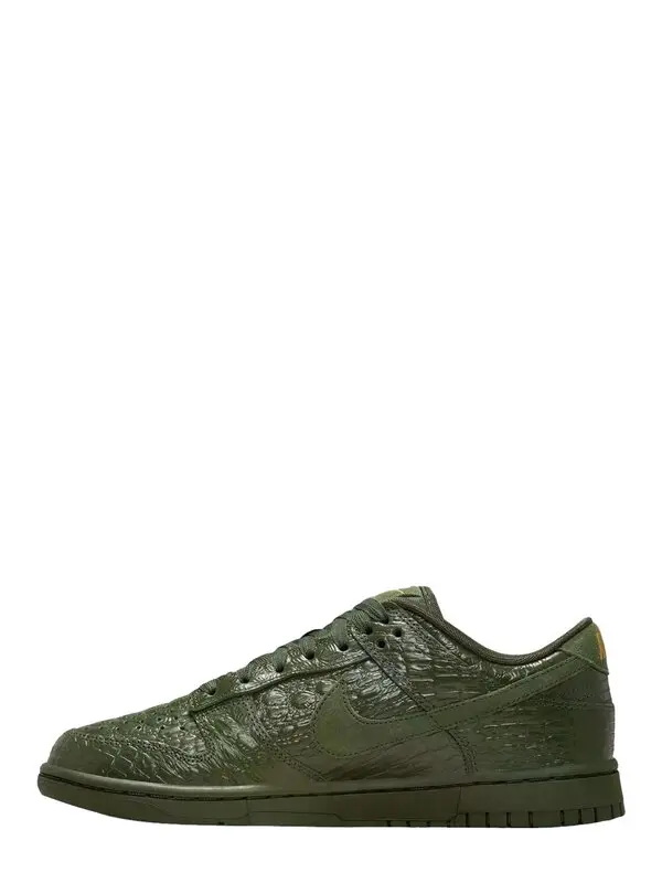 Nike Dunk Low Snakeskin-effect Sneakers - Green