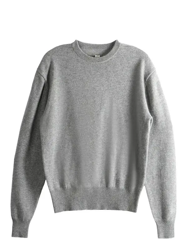 TOTEME Crew-neck Fine Knit Sweater - Grey