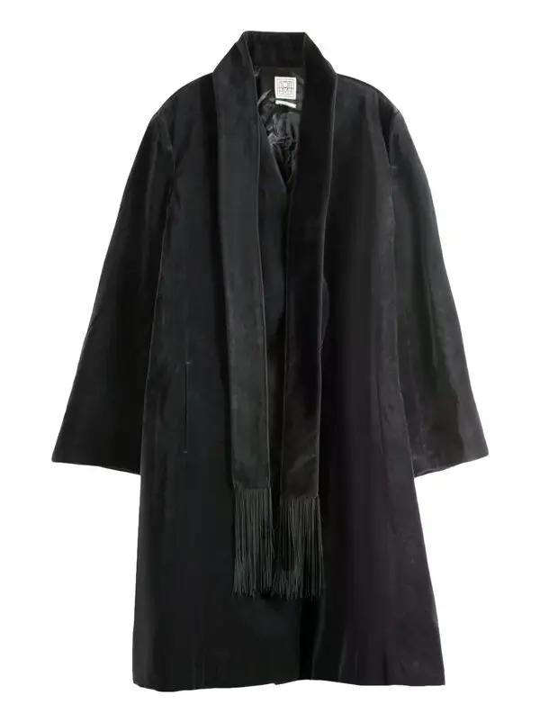 TOTEME Scarf-collar Coat - Black