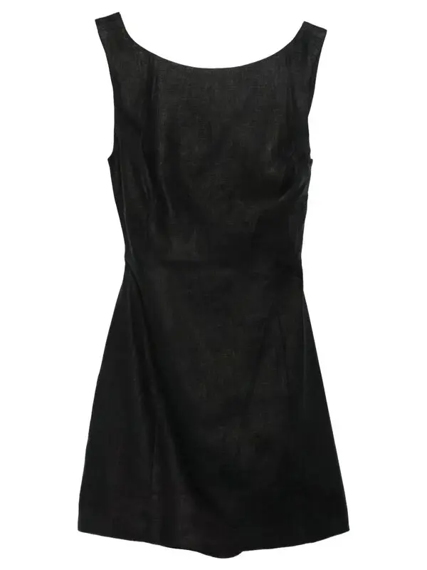 Faithfull The Brand Sofia Boat-neck Mini Dress - Black