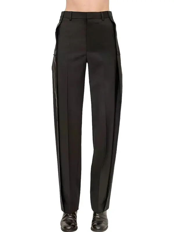 MAISON MARGIELA Satin Panel Trousers - Black