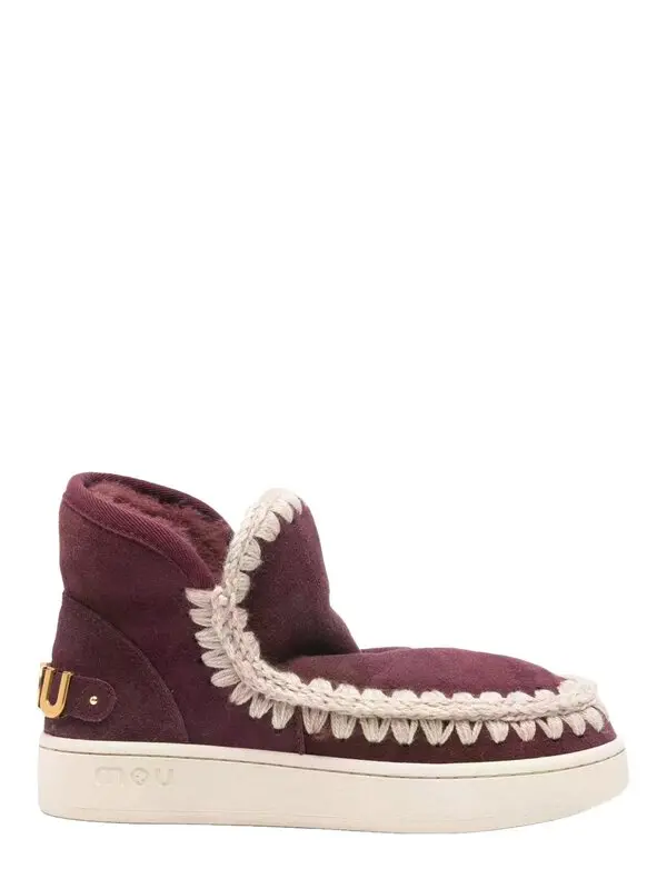 Mou 35mm Sheepskin-lined Ankle Boots - Red