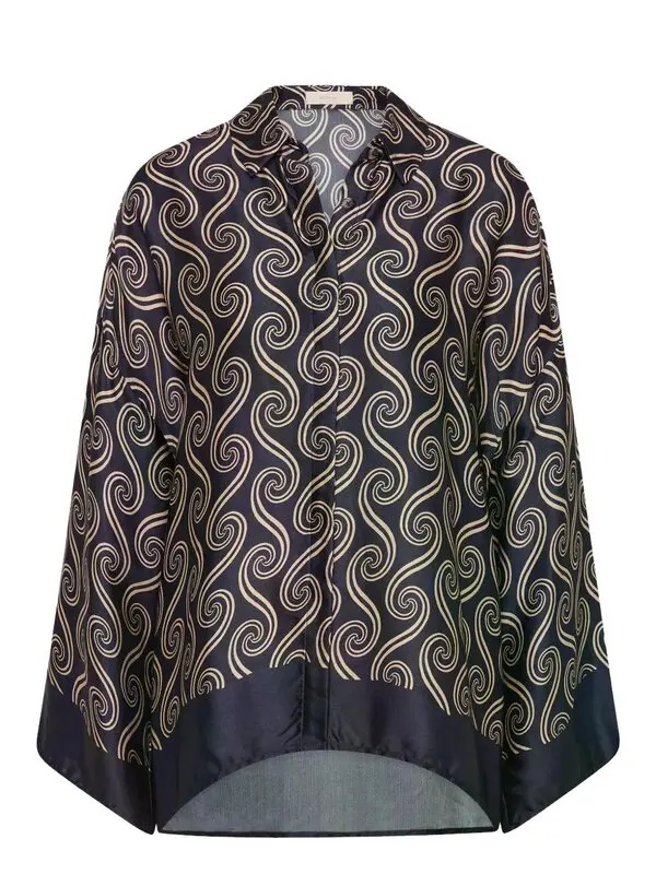 Faithfull The Brand Cora Printed Shirt - Blue