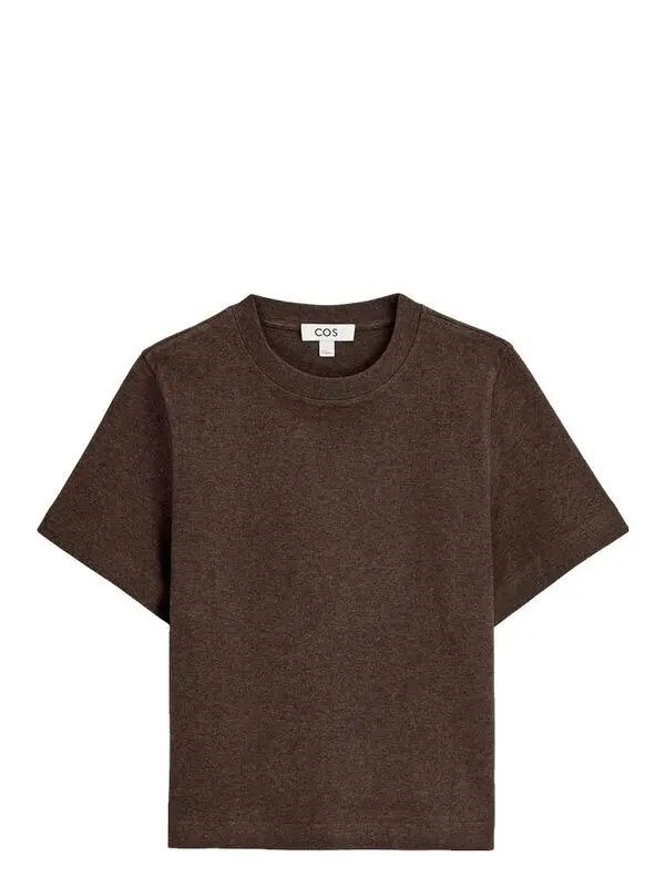Cos Organic Cotton T-shirt - Brown