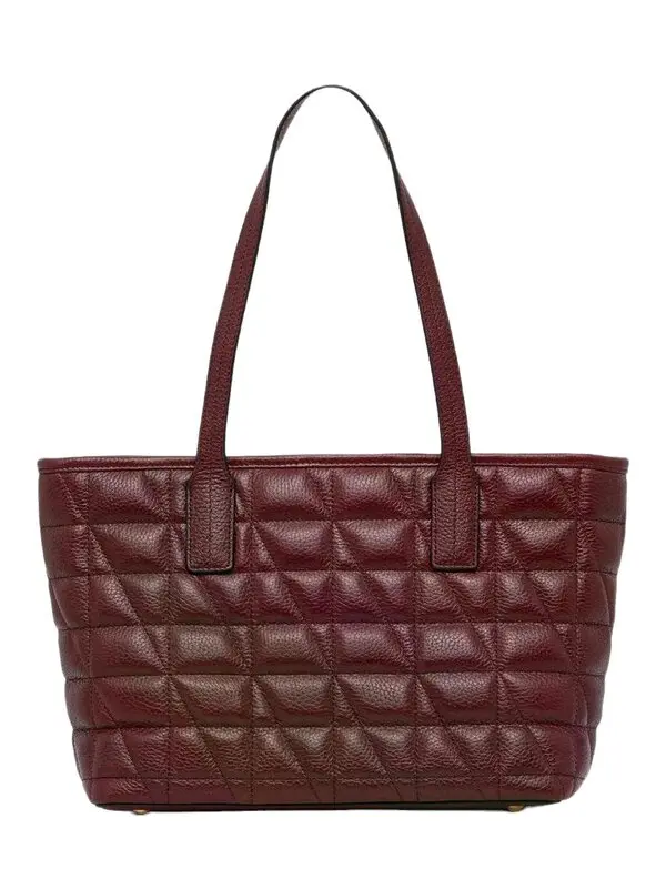 Geox Gardren Quilted Leather Tote - Red