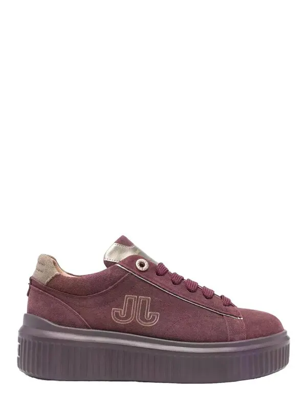 JANET & JANET 50mm Leather Platform Sneakers - Red