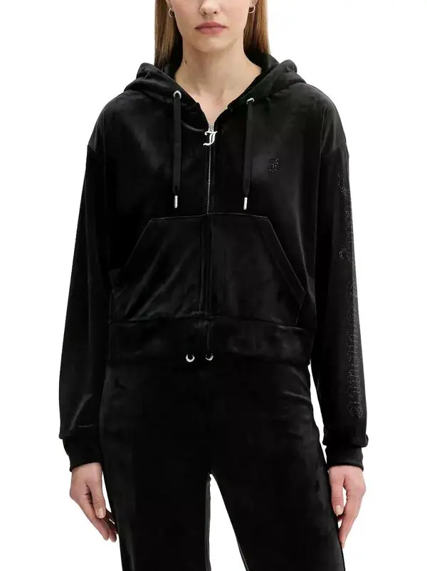 Juicy Couture Pocket Zip-fastening Hoodie - Black