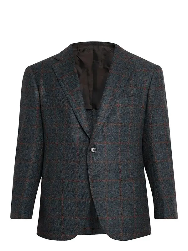 Cesare Attolini Plaid Cashmere Two-button Jacket - Green