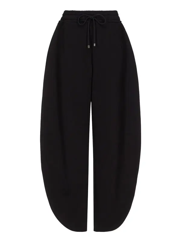 Alaïa Cotton Barrel-leg Jogger Sweatpants - Black