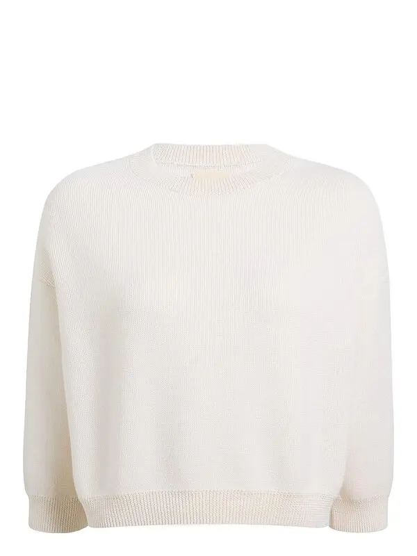 Khaite Sabina Cashmere Crewneck Sweater - Ivory