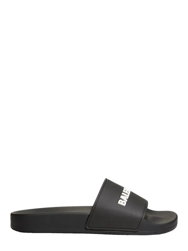 Balenciaga Pool Slide Sandals - 1006 Black/white