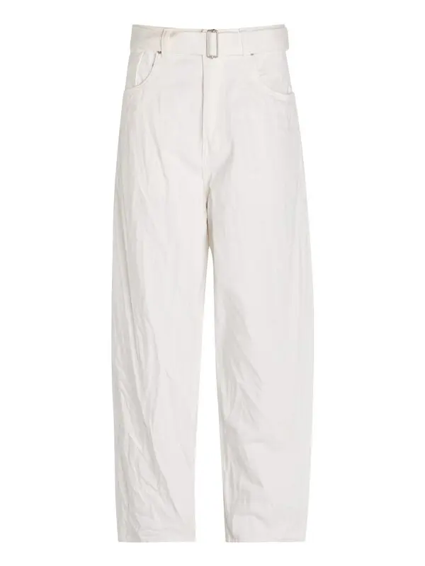 Studio Nicholson Cahun Belted Tapered-leg Jeans - White
