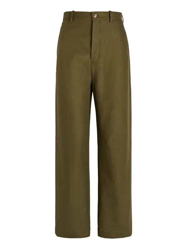 Wardrobe.NYC Drill Straight-leg Trousers - Dark Green