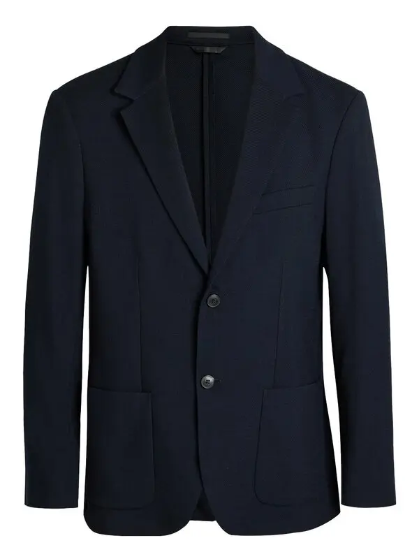 Sunspel Piqué Wool-blend Blazer - Navy