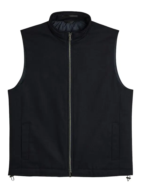 Sunspel Wool-blend Quilted Gilet - Navy