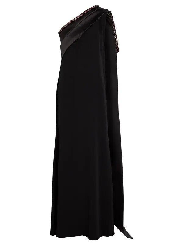 Roland Mouret Bow Crystal-embellished Gown - Black