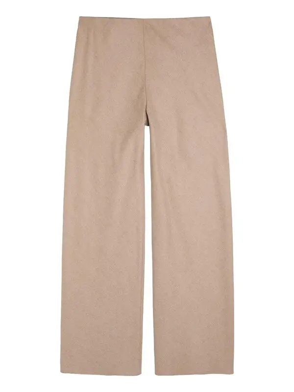Vince Wide-leg Wool-blend Trousers - Beige