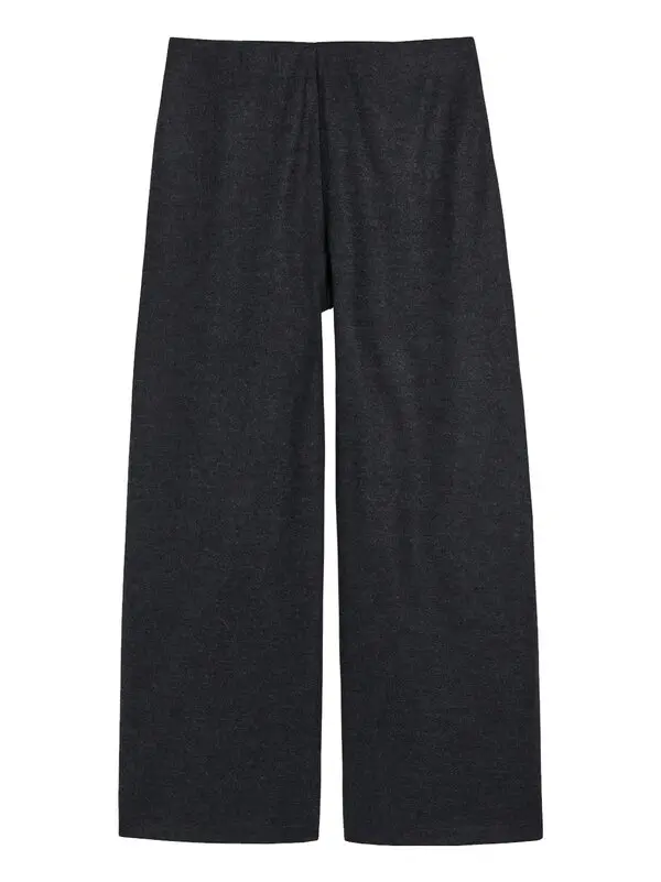 Eileen Fisher Wide-leg Wool Trousers - Charcoal