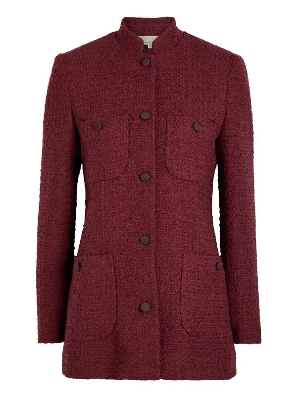 LIBEROWE Raja Tweed Jacket - Burgundy