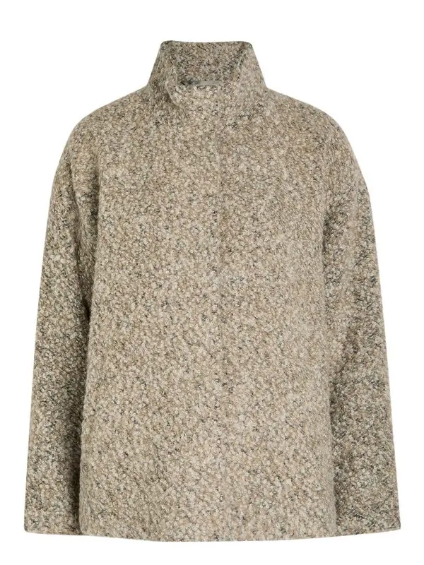 Eileen Fisher Melange Alpaca-blend Bouclé Jacket - Beige