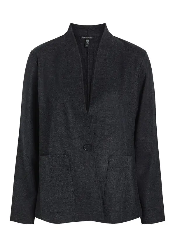 Eileen Fisher Wool Jacket - Charcoal