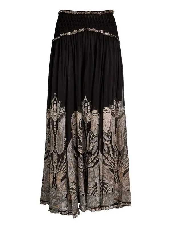 Zimmermann Printed Silk Maxi Skirt - Multi Print