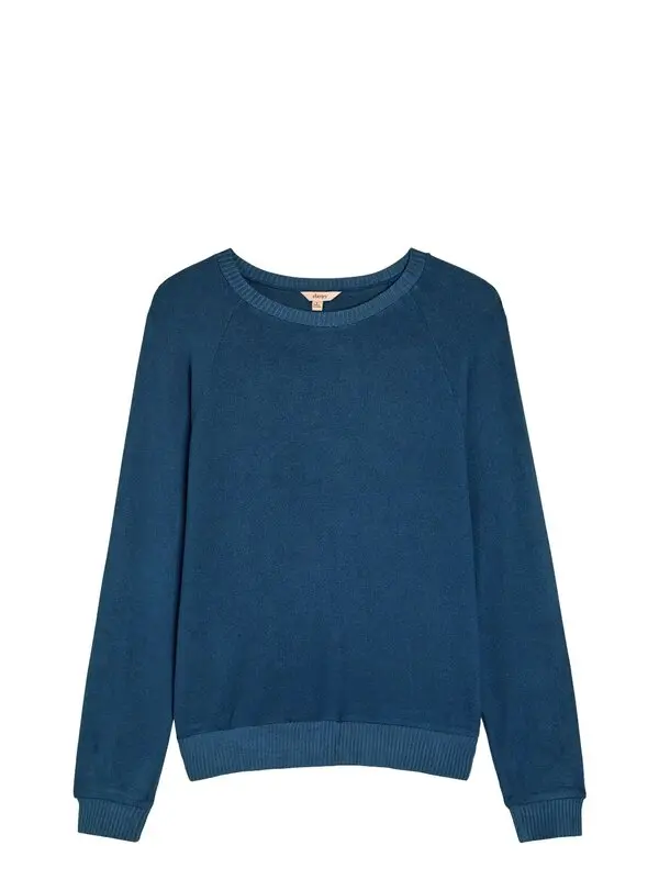 Eberjey Stretch-knit Sweatshirt - Navy