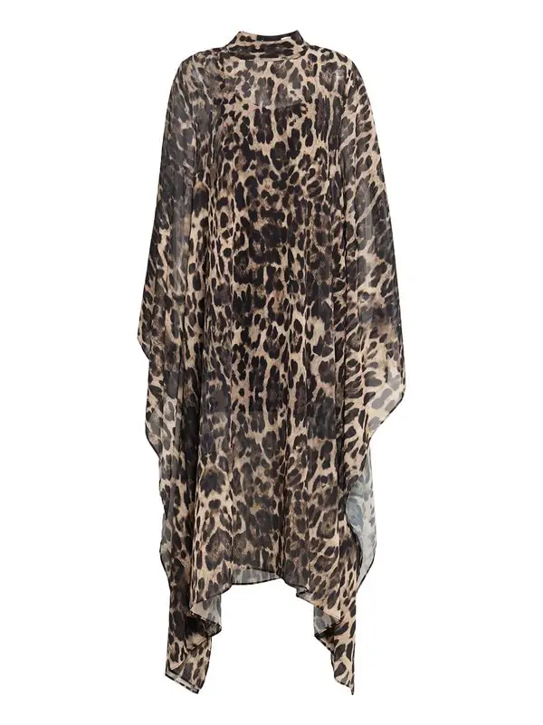 One33 Social Rhea Leopard Caftan Dress - Brnm