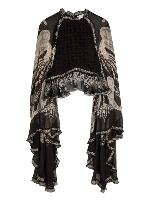 Zimmermann Dream Burnout Printed Silk Blouse - Multi Print