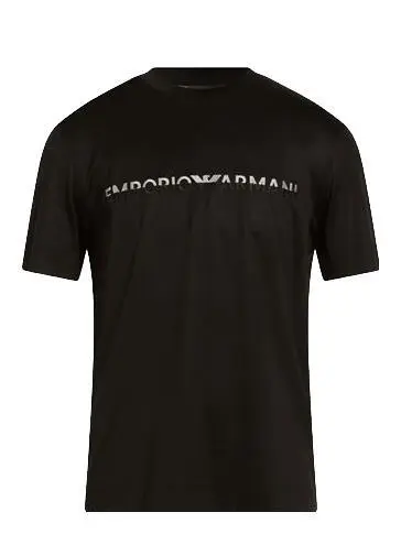 Emporio Armani T-shirt Ivory Size Lyocell, Cotton - Black
