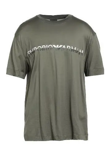 Emporio Armani T-shirt Ivory Size Lyocell, Cotton - Green