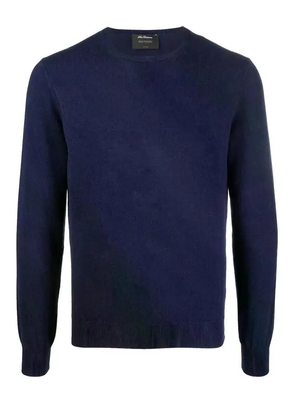 DELL'OGLIO Crew-neck Cashmere Jumper - Blue