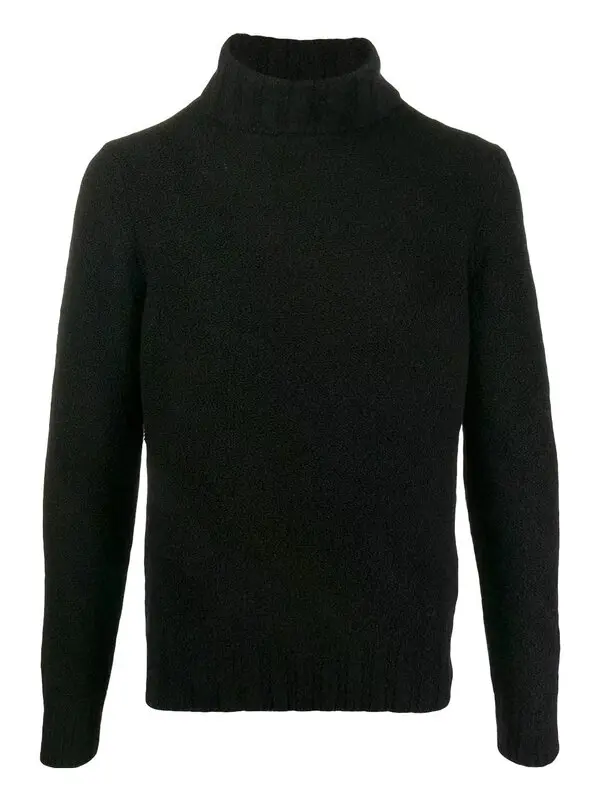 DELL'OGLIO Roll Neck Knitted Jumper - Black