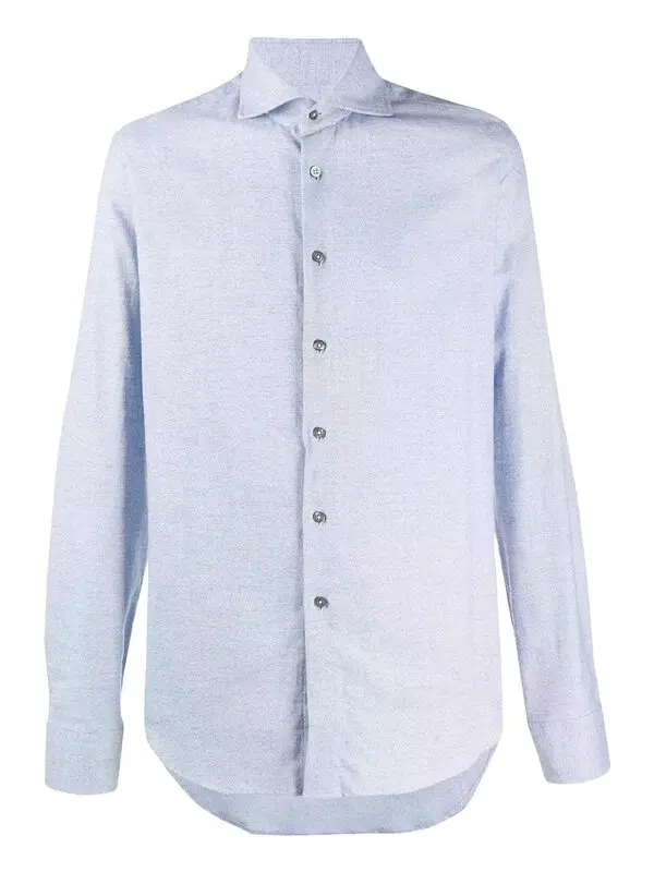 DELL'OGLIO Curved Hem Shirt - Blue