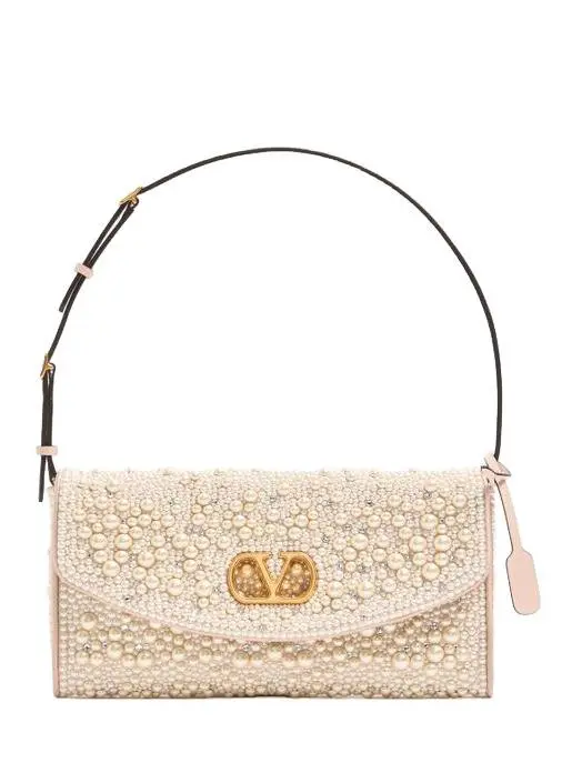 Valentino Garavani Devain Small Shoulder Bag - Cream