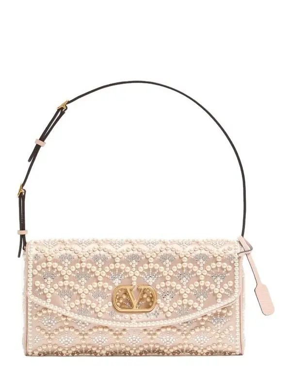 Valentino Garavani Devain Small Shoulder Bag - Cream