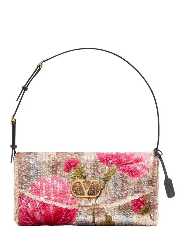 Valentino Garavani Devain Embroidered Shoulder Bag - Multicolour
