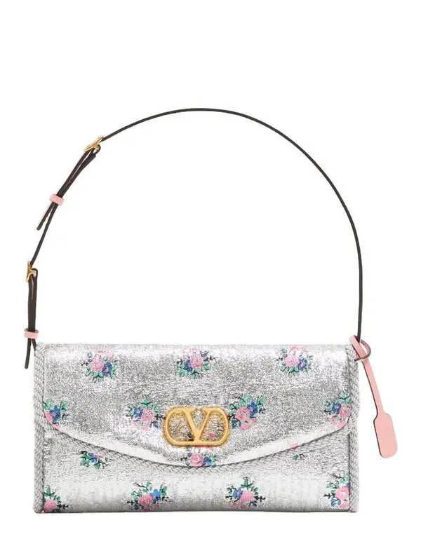 Valentino Garavani Devain Small Shoulder Bag - Silver