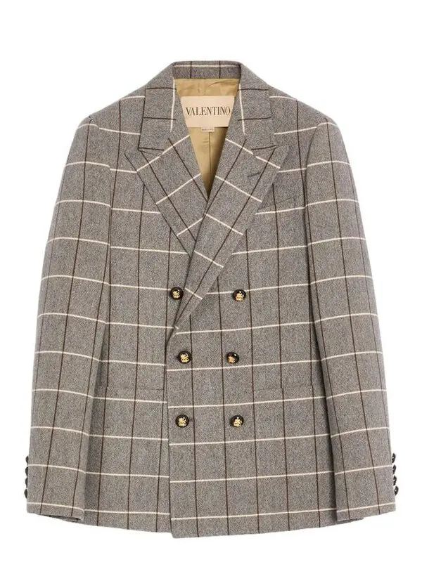 Valentino Garavani Wool Double-breasted Jacket - Grey