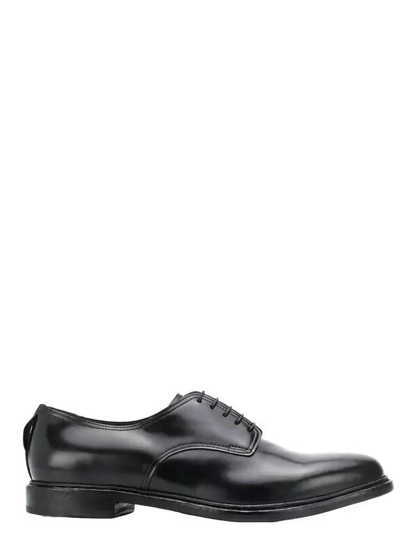 DELL'OGLIO Patent Derby Shoes - Black